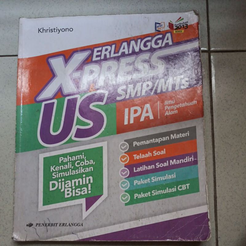Jual Buku Erlangga X-press US IPA Kelas 9 SMP/MTs | K-13 | Penerbit ...