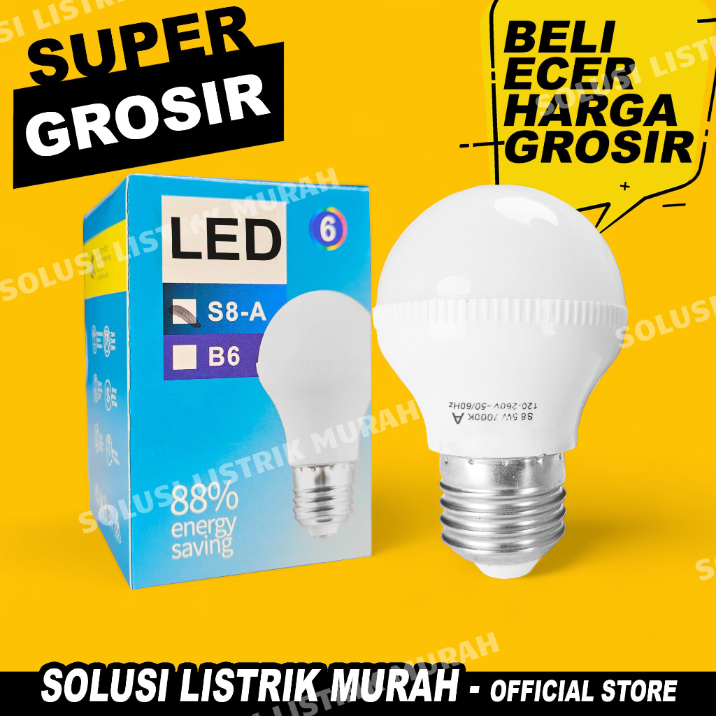 Jual Lampu LED Bulb 5W 5 Watt Putih & Kuning / Warm White | Shopee Indonesia