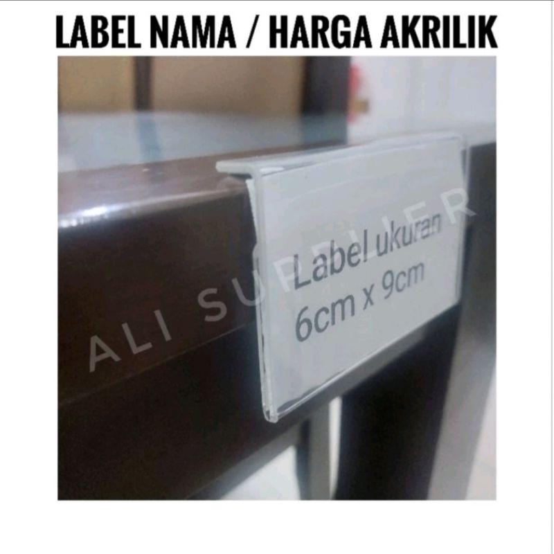 Jual AKRILIK LABEL HARGA TEMPEL DI RAK / LABEL HARGA AKRILIK GANTUNG ...
