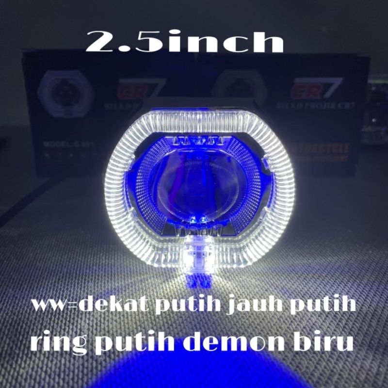 Jual Projie Biled Cut Off mini 2.5 INC D2 D3 Jauh Dekat 30watt ...