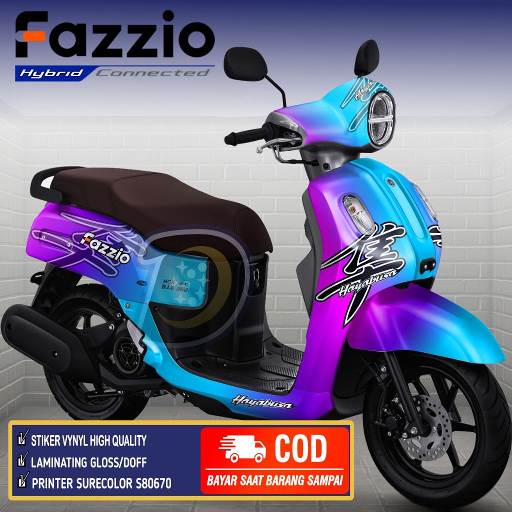 Jual Stiker Motor Fazzio Striping Fazzio Decal Yamaha Fazzio Hayabusa ...