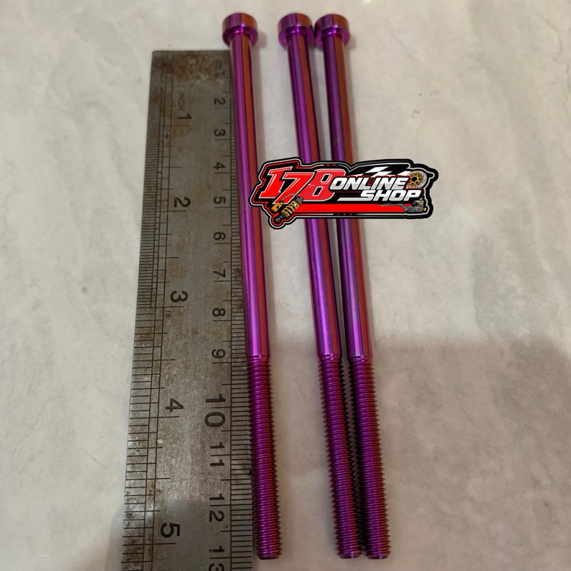 Jual baut titanium m6 x 130 (warna bebas request) | Shopee Indonesia
