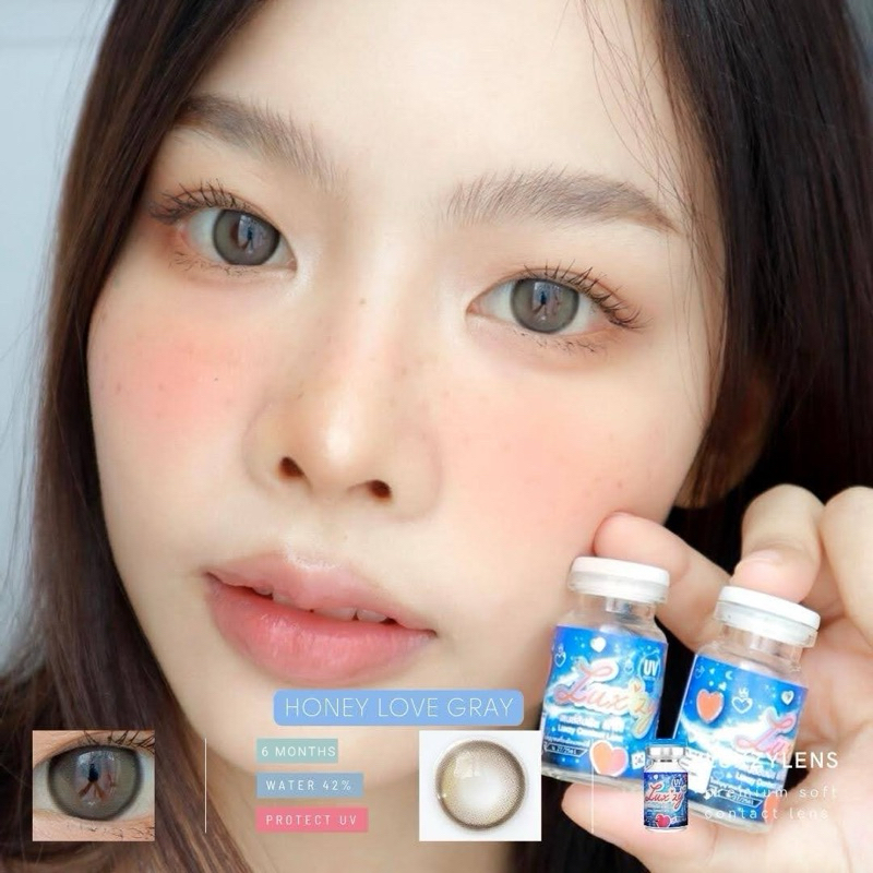 Jual Softlens Honey love gray Dia 14.5mm | Shopee Indonesia