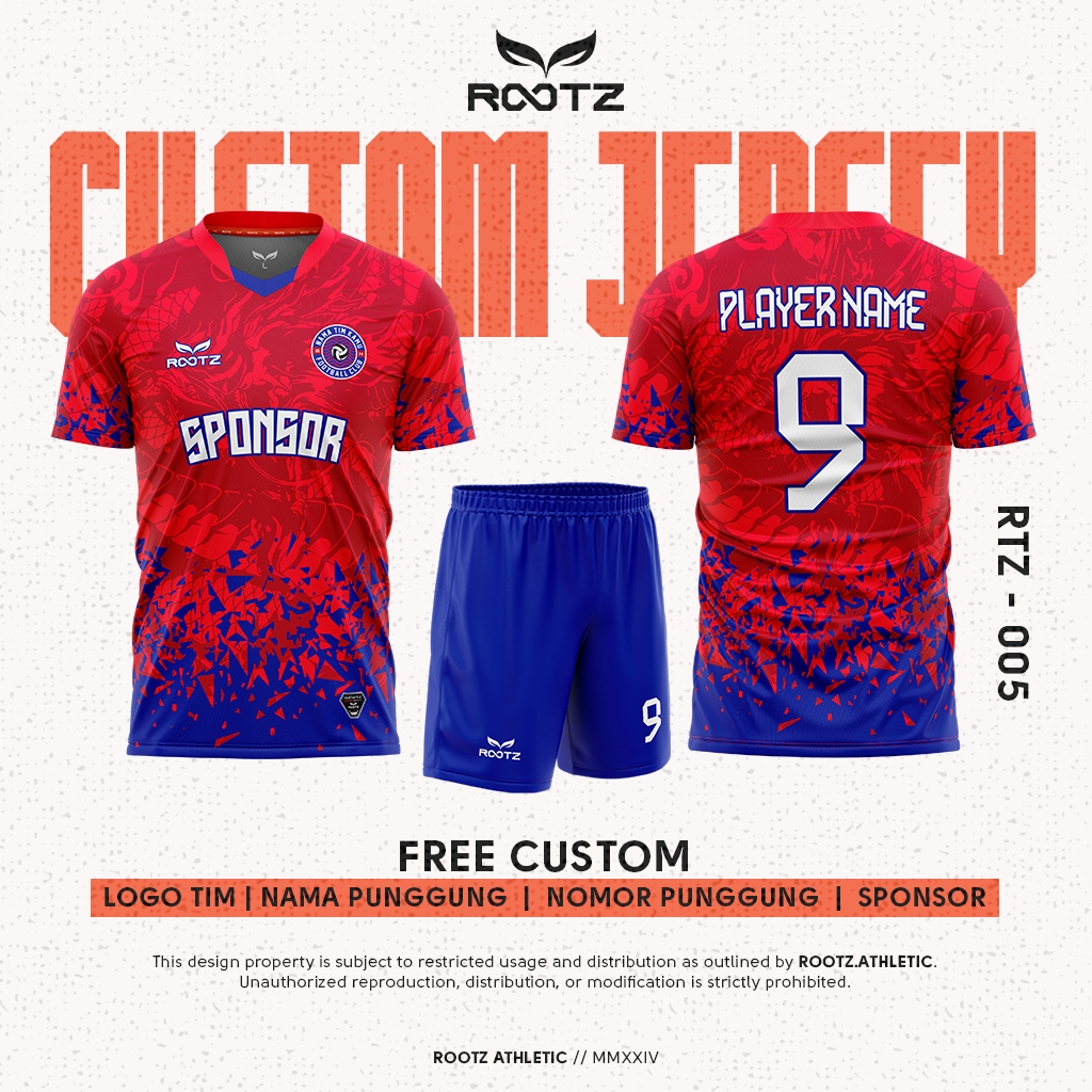 Jual COSTUM KAOS JERSEY FUTSAL FULL PRINTING TERBARU,FREE DESIGN NAMA ...
