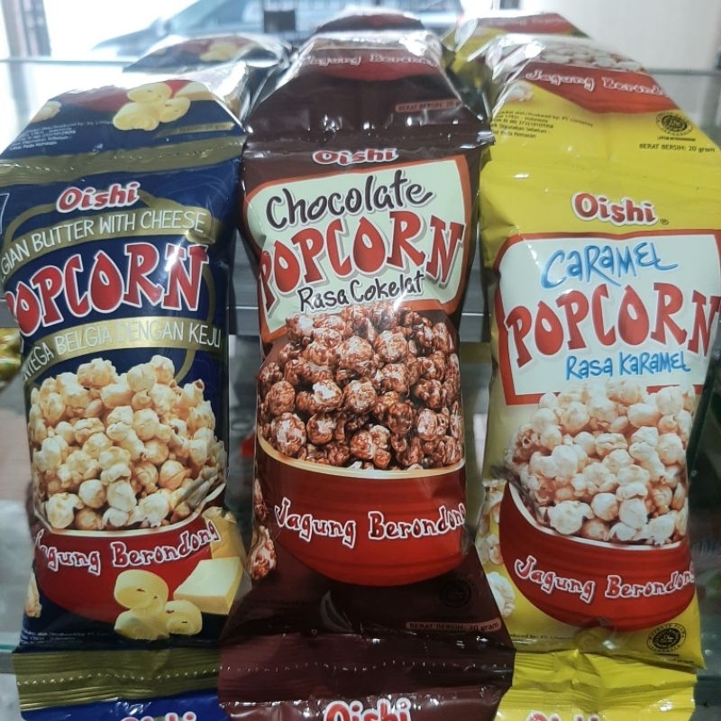 Jual Oishi Popcorn 1 Renteng Isi 10pcs @20g Rasa Cokelat Chocolate ...