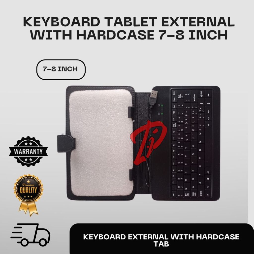 Jual Keyboard Tablet External With Hardcase 7-8 Inch | Shopee Indonesia