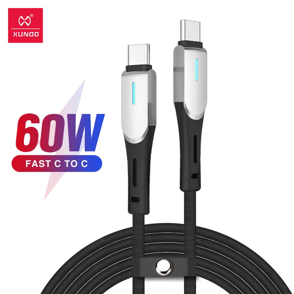 Jual XUNDD PD 60W TYPE C Kabel Super Fast Quick Charger / Type-C to Type-C data Cable PD 3A LED ...