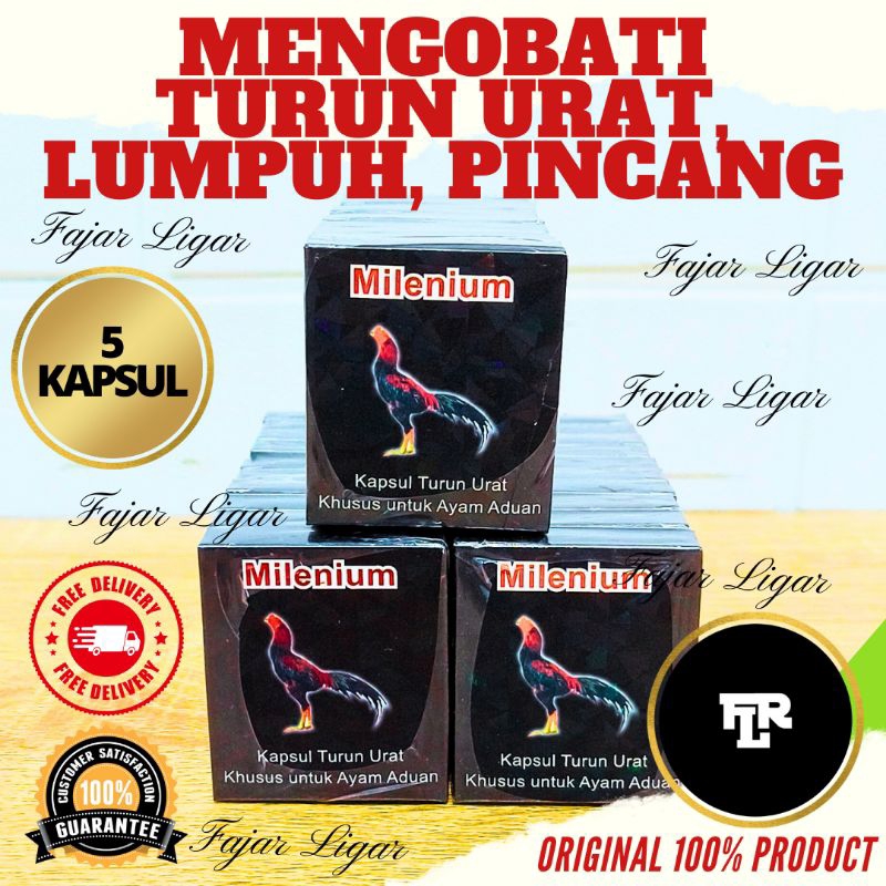 Jual MILLENIUM HOLOGRAM ORIGINAL 1 KOTAK ISI 5 KAPSUL OBAT TURUN URAT ...