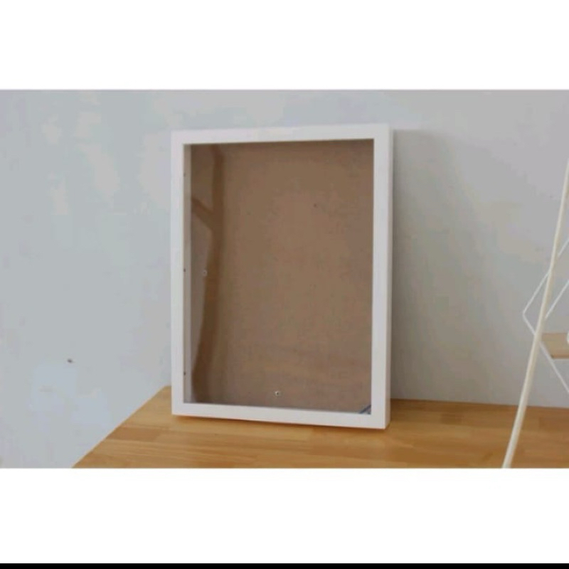 Jual FRAME MAHAR / BINGKAI KAYU POP UP 3D CAT PUTIH DECO | Shopee Indonesia
