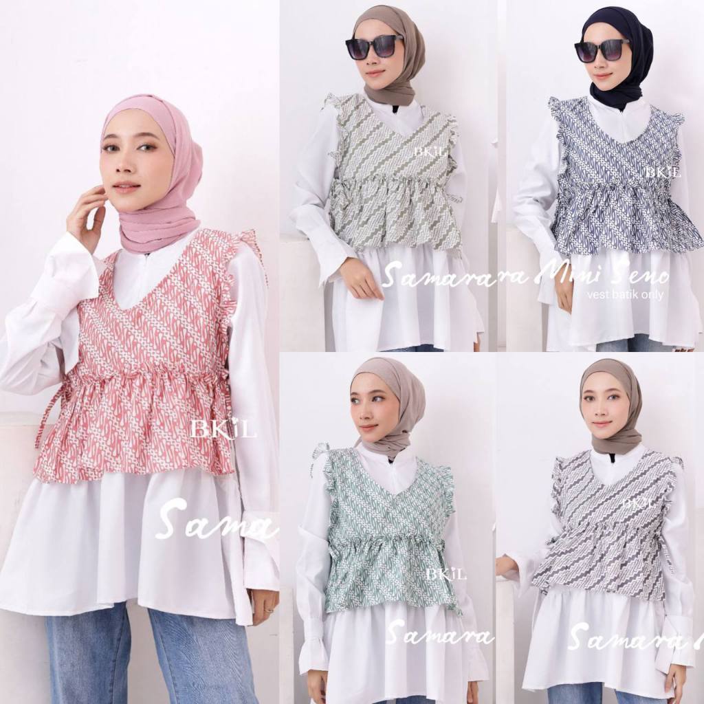 Jual Vest Batik Termurah All Size Vest Rompi Batik Viral Motif Terbaru ...