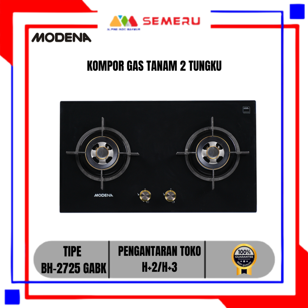 Jual MODENA KOMPOR GAS TANAM 2 TUNGKU BH-2725 GABK GARANSI SEUMURU ...