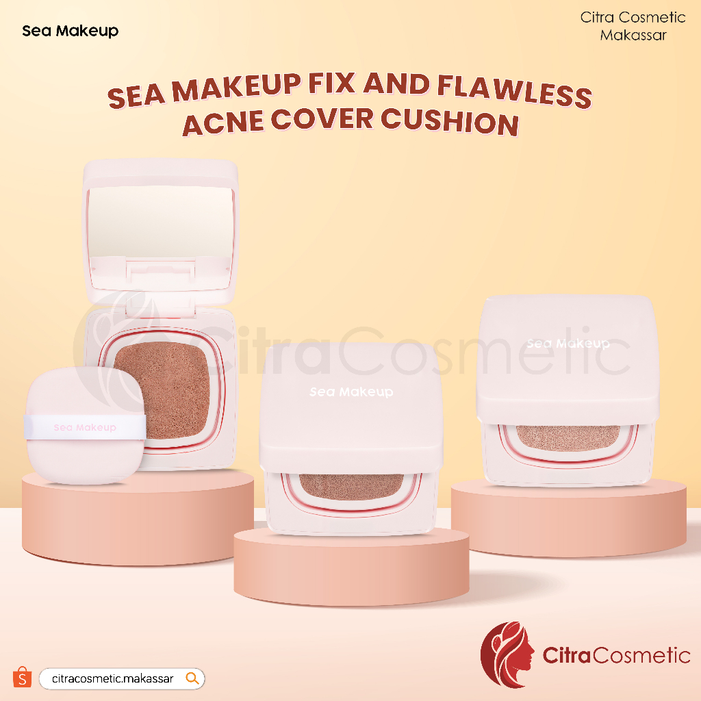 Jual ️CitraCosmetic ️ Sea Makeup Fix and Flawless Acne Cover Cushion ...