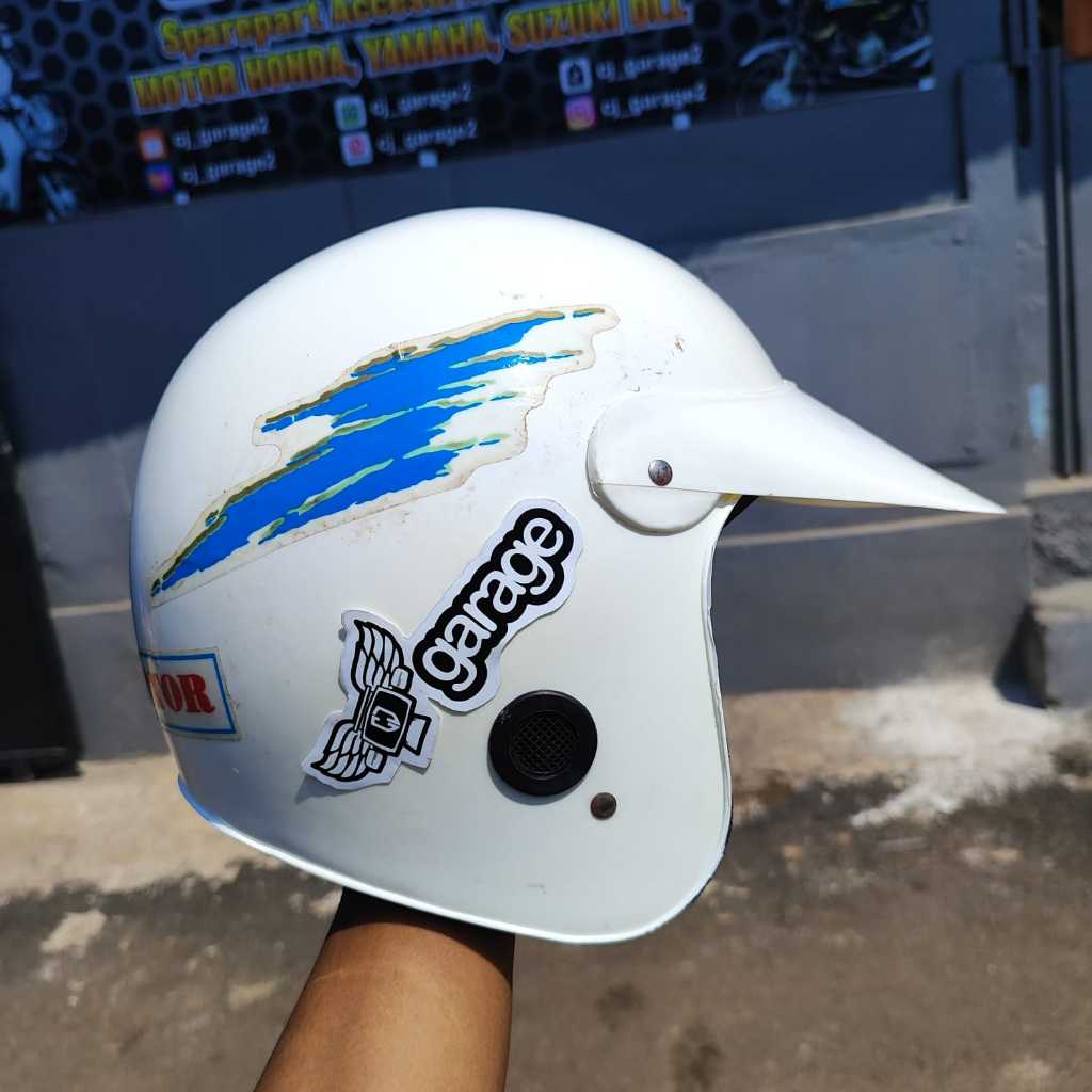 Jual Helm Clasik Helem Honda Gl 100 Grand Prima Win Trail Fighter Tossa ...