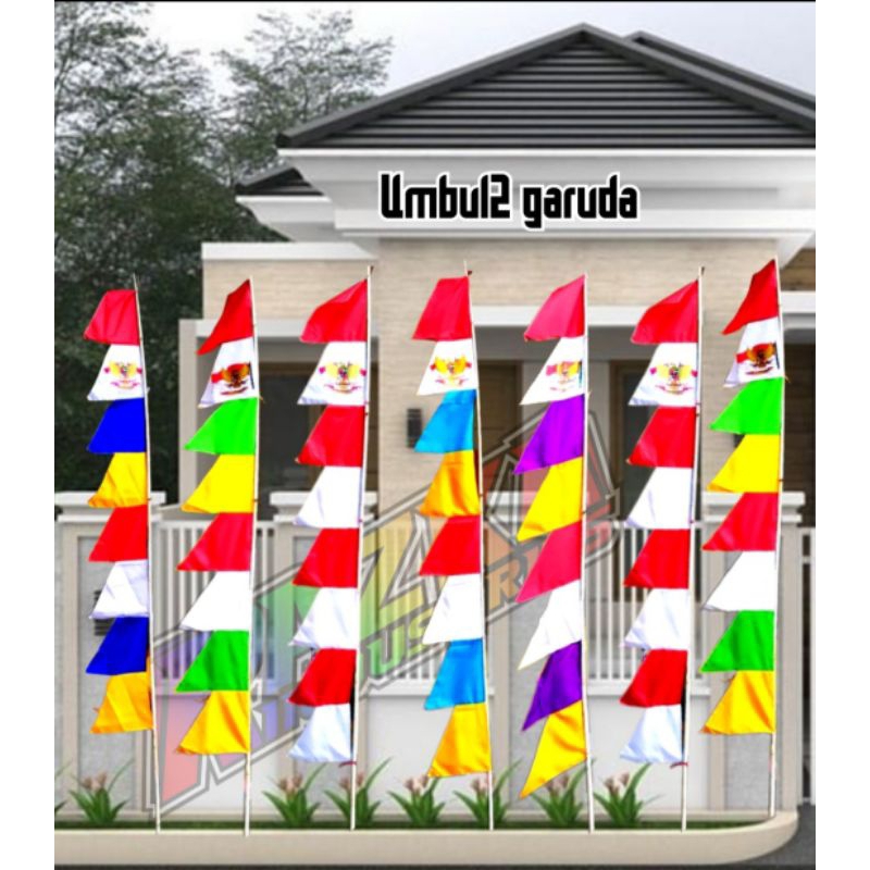Jual (20PIS) UMBUL-UMBUL GARUDA 8 MATA WARNA DAN MERAH PUTIH | Shopee Indonesia