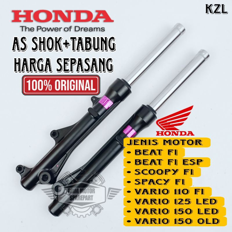 Jual ORIGINAL AS SHOCK DEPAN+TABUNG KZL HONDA BEAT FI, BEAT ESP, VARIO ...