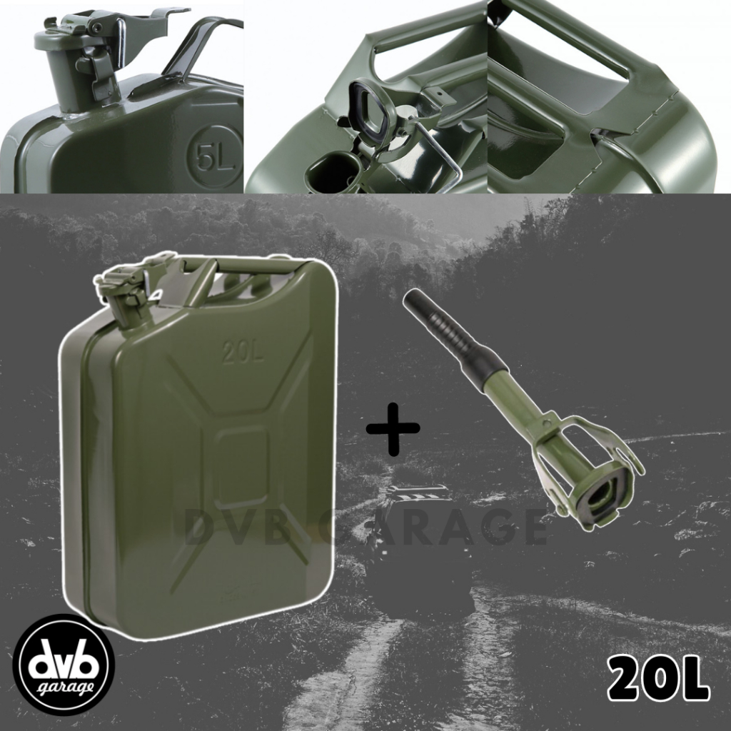Jual JERIGEN BESI BENSIN SOLAR JERRYCAN CARBON STEEL PLATE JIRIGEN ARMY ...