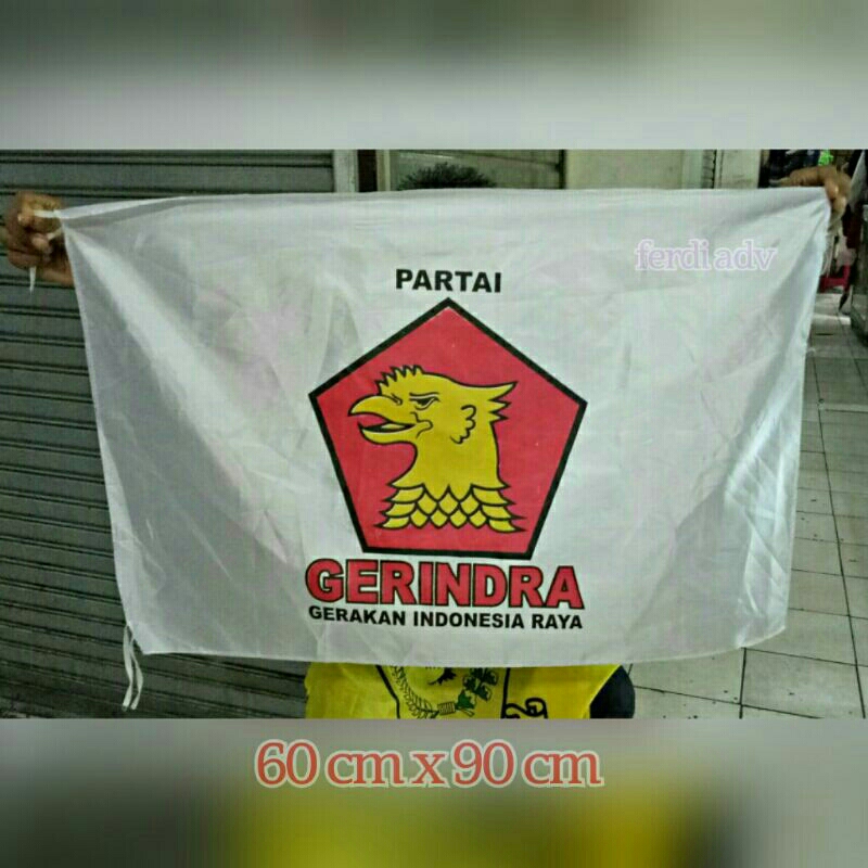 Jual Bendera partai gerindra ukuran 60 cm x 90 cm | Shopee Indonesia