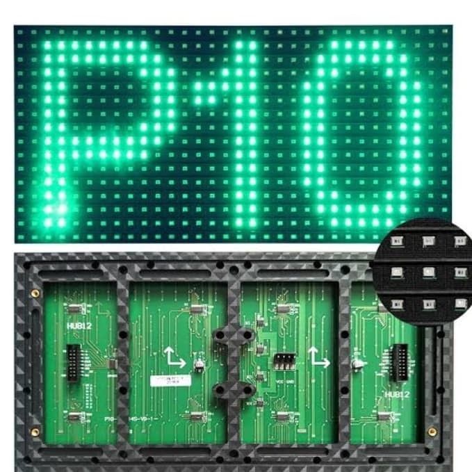 Jual panel Module P10 running text Hijau SMD | Shopee Indonesia