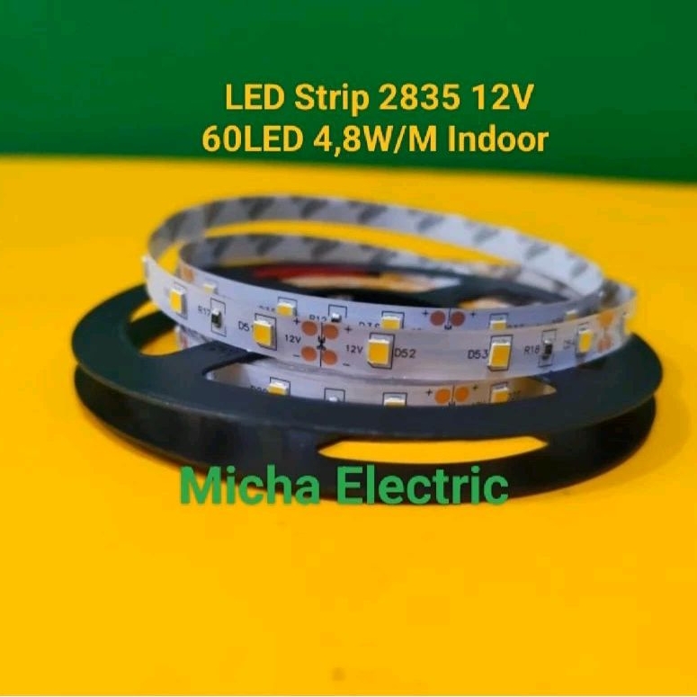 Jual LED Strip 3825 12V 60LED 4,8W/M Indoor/ Strip Light 3825 60LED/M 4,8W IP33 | Shopee Indonesia