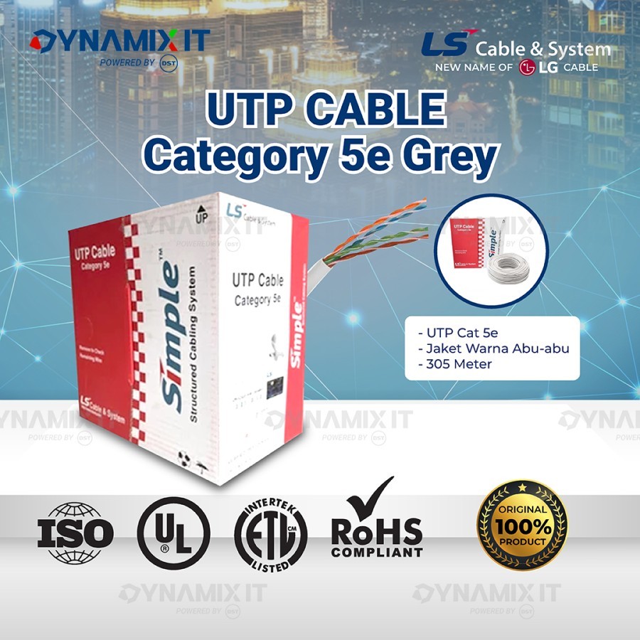 Jual LS kabel LAN simple UTP cat.5e cat5e 305 meter ORIGINAL | Shopee Indonesia