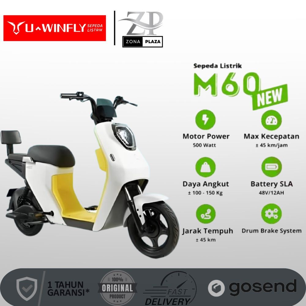 Jual Sepeda Listrik Uwinfly M60 NFC Anti Banjir Kecepatan Max ± 45 Km ...