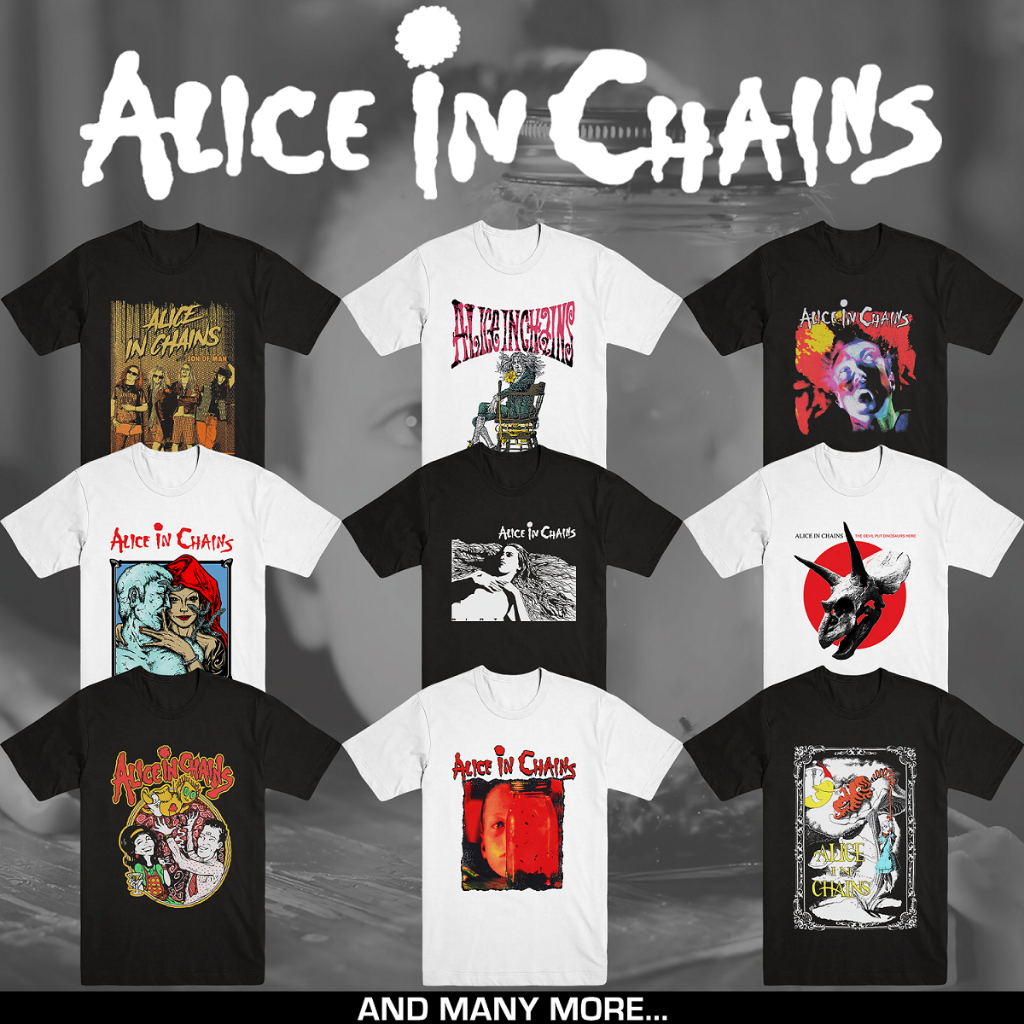 Jual ALICE IN CHAINS | T-SHIRT BAND | GRUNGE - HARD ROCK | MERCHANDISE ...