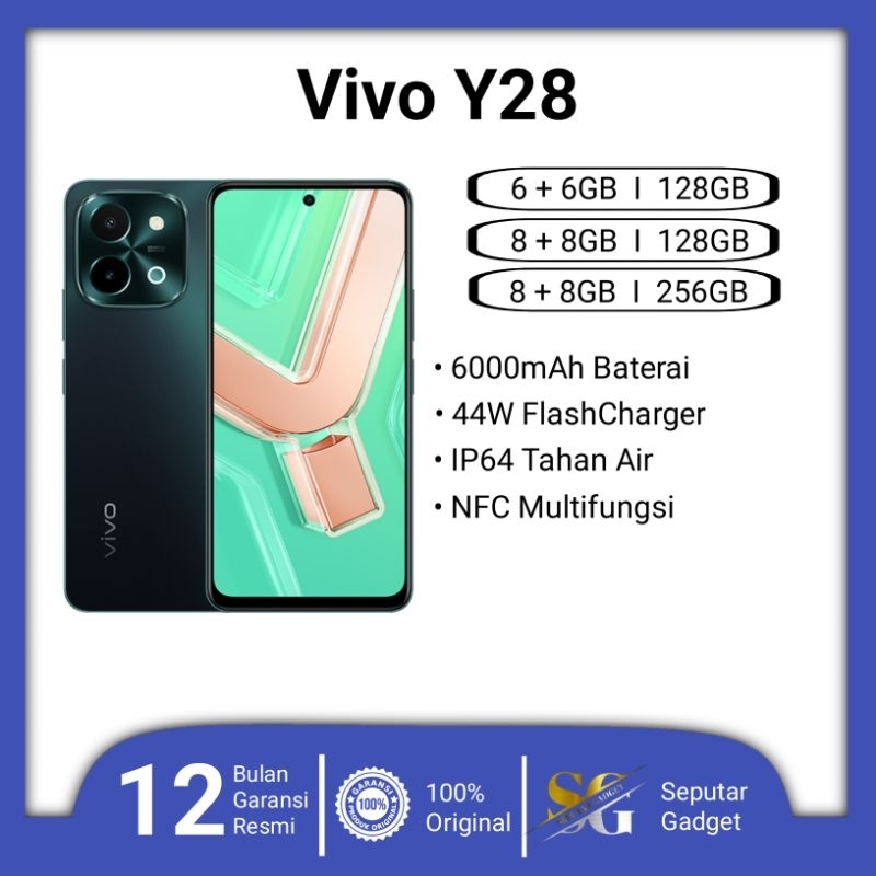 Jual VIVO Y28 6/128GB 8/128GB 8/256GB GARANSI RESMI 1 TAHUN | Shopee Indonesia