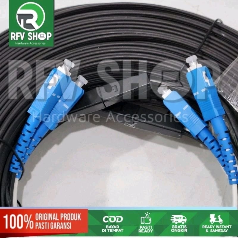 Jual NETLINE KABEL FIBER OPTIC FO SC 2 CORE PRECON FTTH OUTDOOR 50 / 80 ...