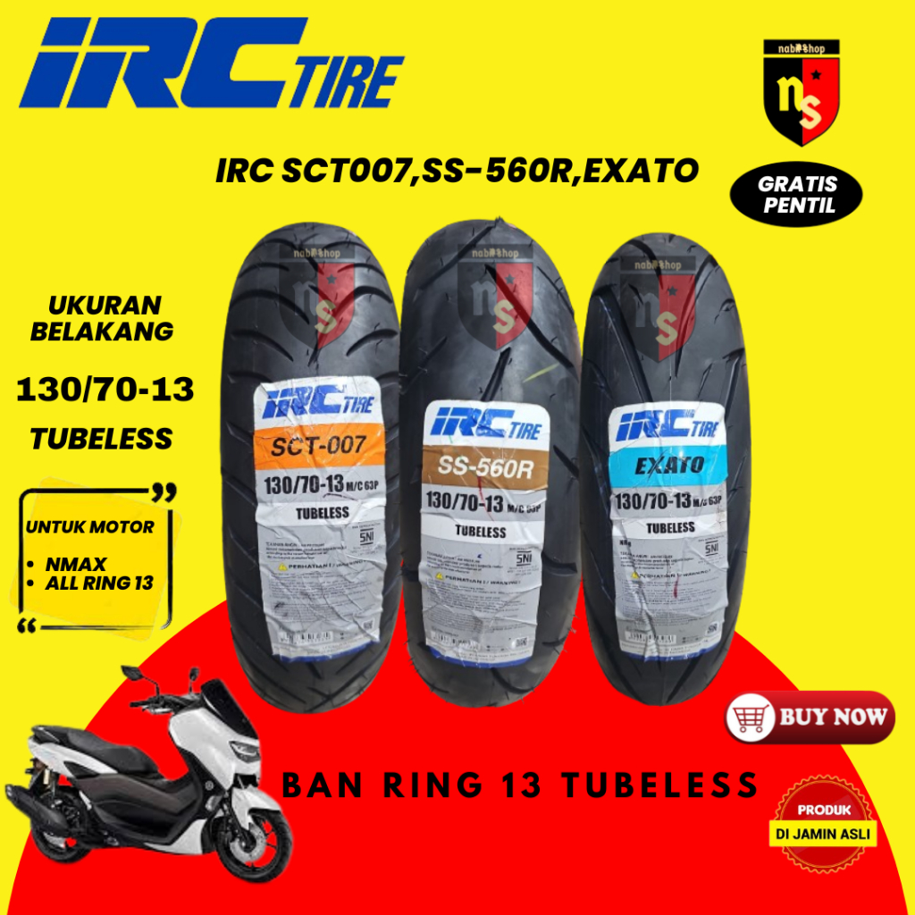 Jual BAN PCX 160 New BELAKANG 130/70 - 13 IRC SCT-007 SIZE STANDART ...