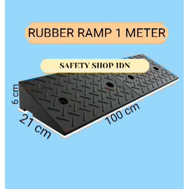 Jual Rubber Ramp 1 meter / Rubber ramp 1m / Tanjakan motor / Tanjakan ...