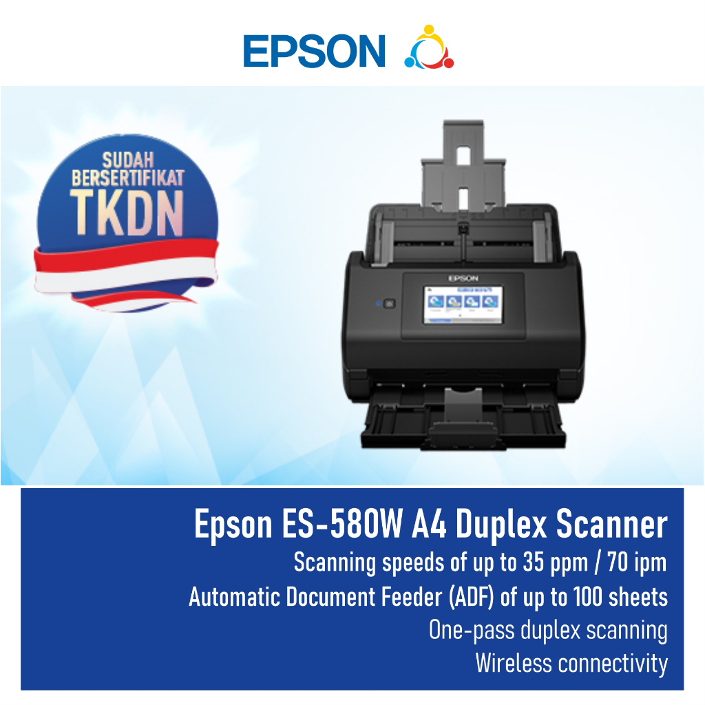 Jual WorkForce ES-580W Wireless Duplex Touchscreen Desktop Document ...