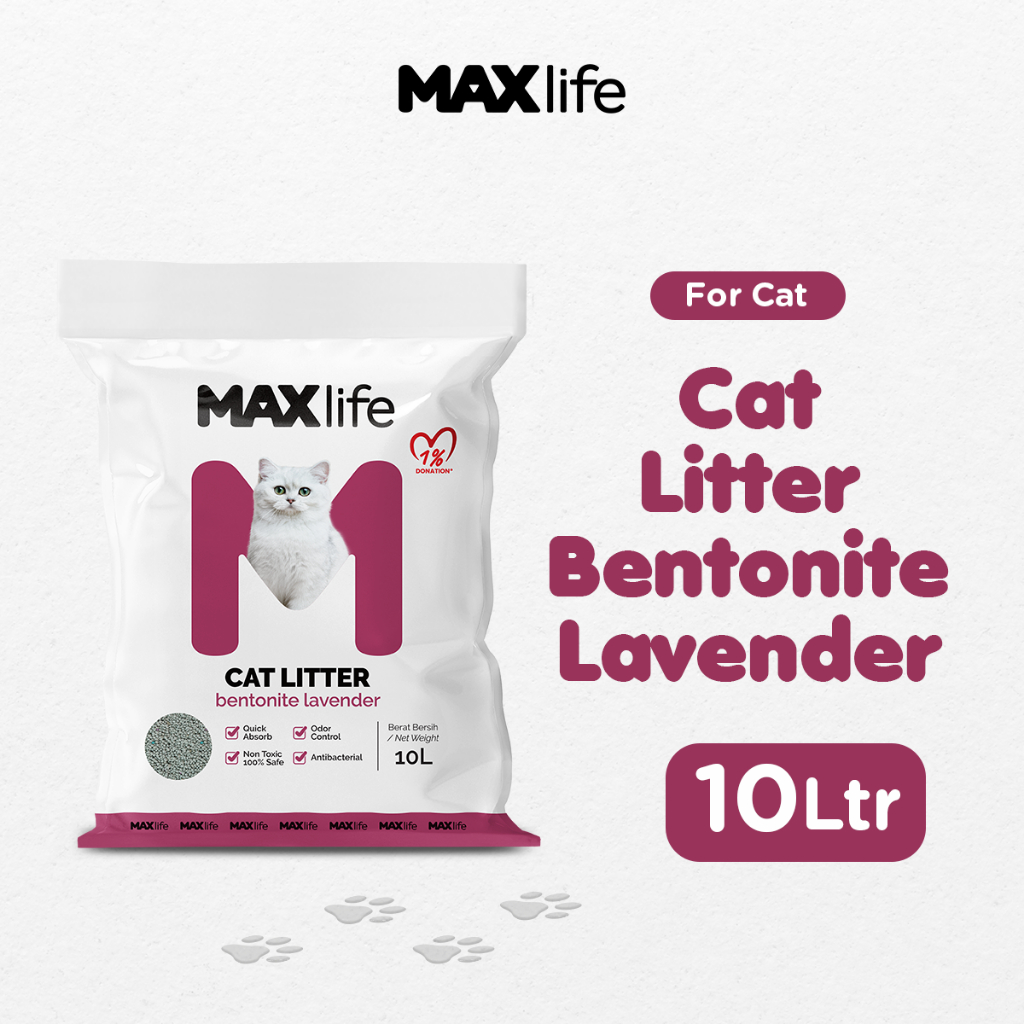 Jual MAXlife Cat Litter Bentonite Lavender 10L | Shopee Indonesia