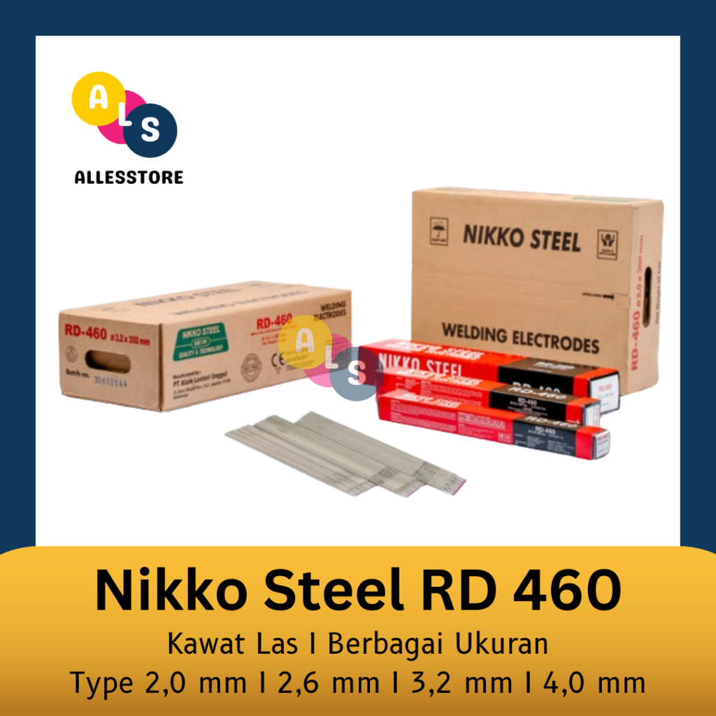Jual Kawat Las Nikko RD 460/1Kg/2,0mm/2,6mm/Kawat Las Elektroda/Kawat Las Besi Murah | Shopee ...