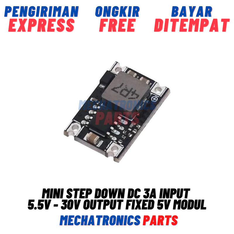 Jual Mini Step Down DC 3A Input 5.5V - 30V Output Fixed 5V Modul 12V ...