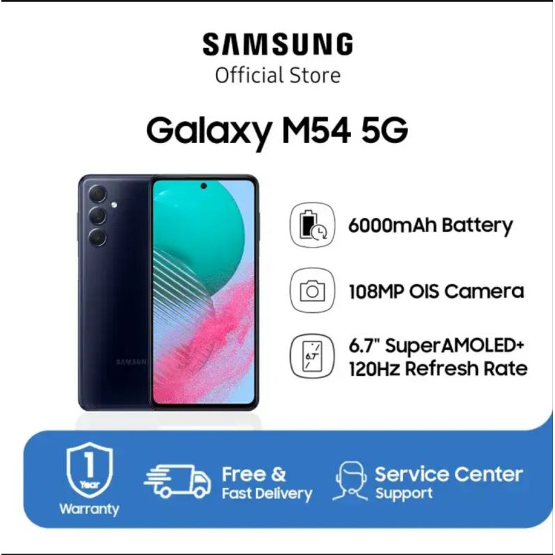 Jual Samsung Galaxy M54 5G 8/256GB l Camera 108 MP l 6000mAh 25W Super ...