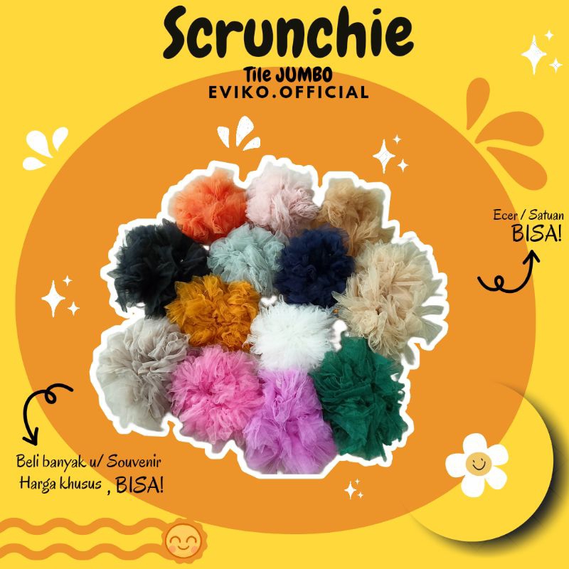 Jual SCRUNCHIE TILE JUMBO | CEPOL HIJAB | CEPOL TULE | (kemasan per pcs ...