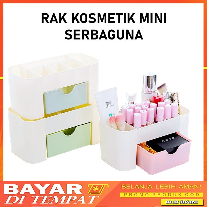 Jual Rak Tempat Kosmetik Plastik Mini / Rak Makeup Mini / Tempat Makeup ...