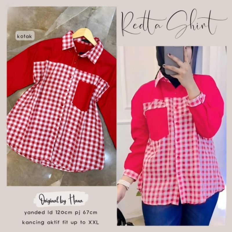 Jual REDTA SHIRT ORIGINAL BY HANA (WAJIB TANYA STOK SEBELUM ORDER,JIKA ...