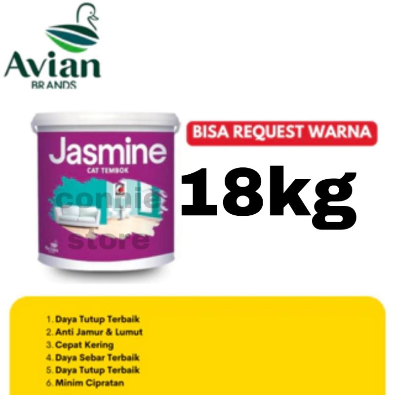 Jual Jasmine 18 kg Cat tembok dinding plafon interior ekonomis | Shopee Indonesia