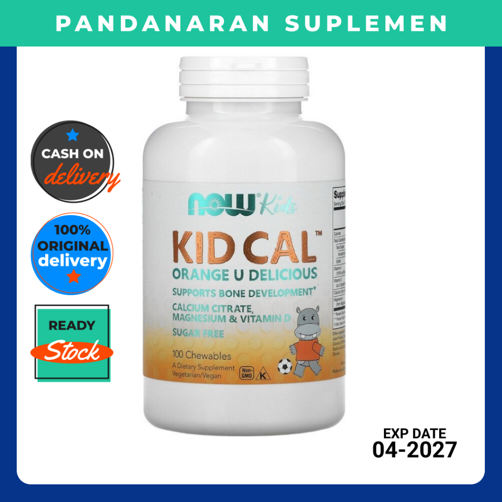Jual Vitamin Suplemen Anak Kid Cal Calcium Citrate Magnesium D Now 100 ...