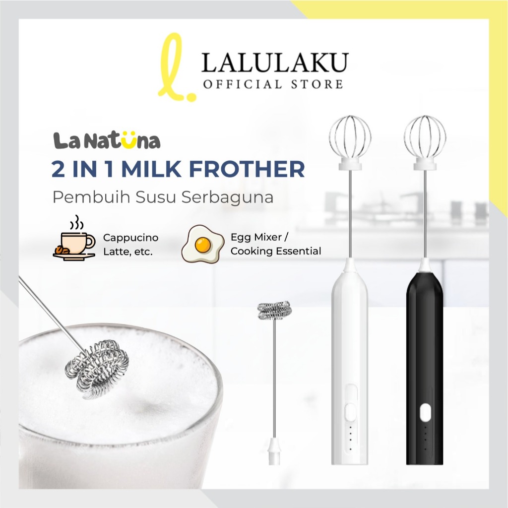 Jual La Natuna Milk Frother Hand Mixer Pembuih Susu Pengocok Telur Kopi ...