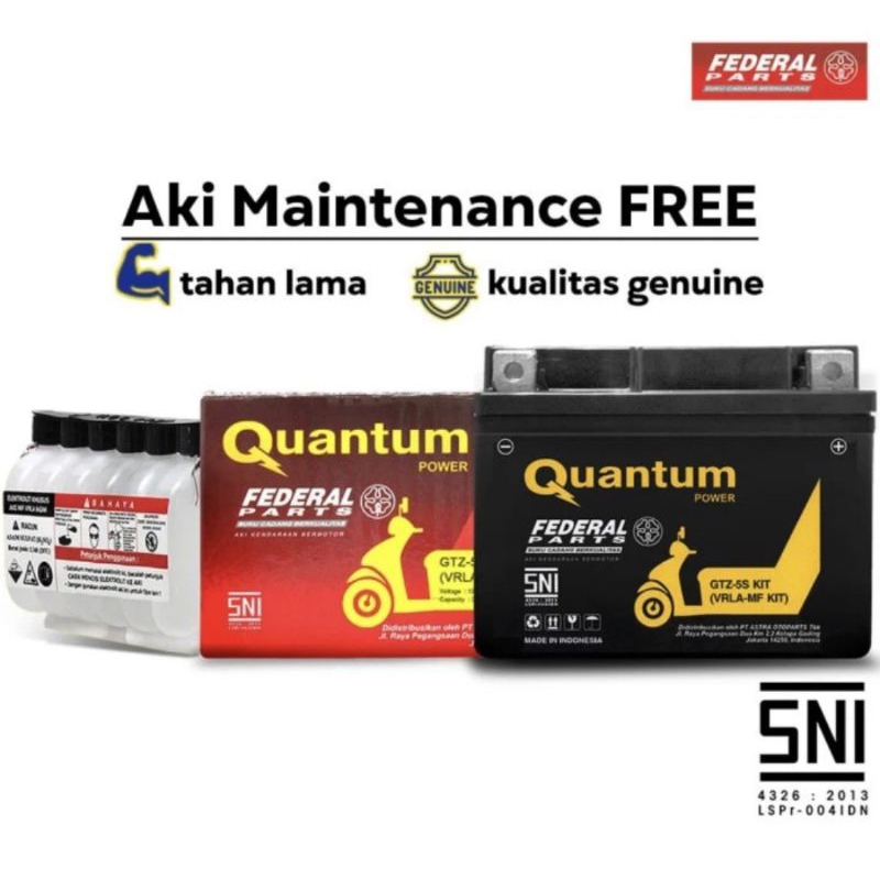 Jual Aki Kering GTZ5S Federal Quantum Astra | Shopee Indonesia