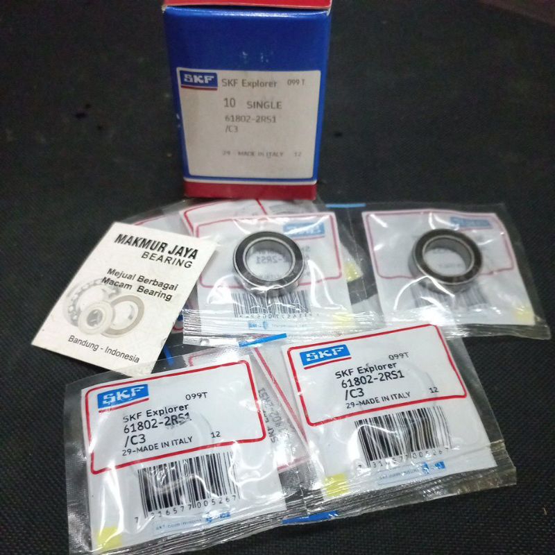 Jual Bearing/laher 61802 2RS c3/laker 6802 RS C3 SKF | Shopee Indonesia