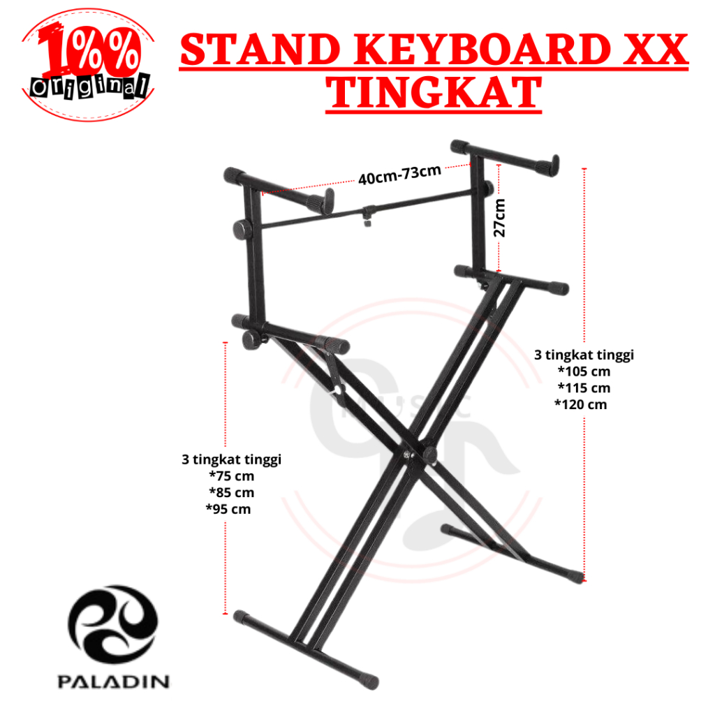 Jual Stand Keyboard Piano 2 Tingkat Besi Tebal | Shopee Indonesia
