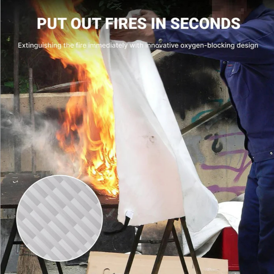 Jual KLOUTH - Fire Blanket Kain Selimut Pemadam Tahan Api Fiberglass ...