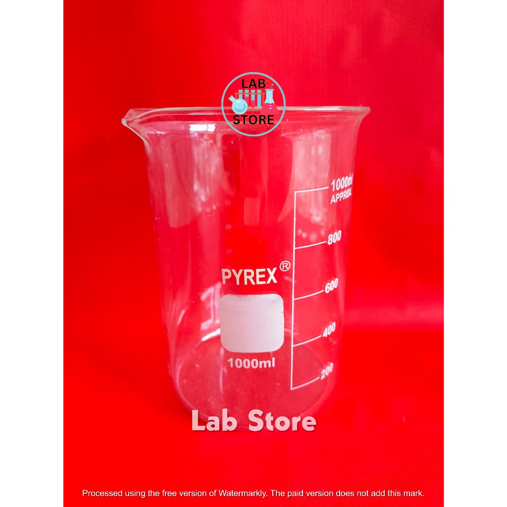 Jual Beaker / Beaker 1000ml PYREX / Beaker Glass 1000ml / Gelas Kimia 1000ml PYREX | Shopee ...
