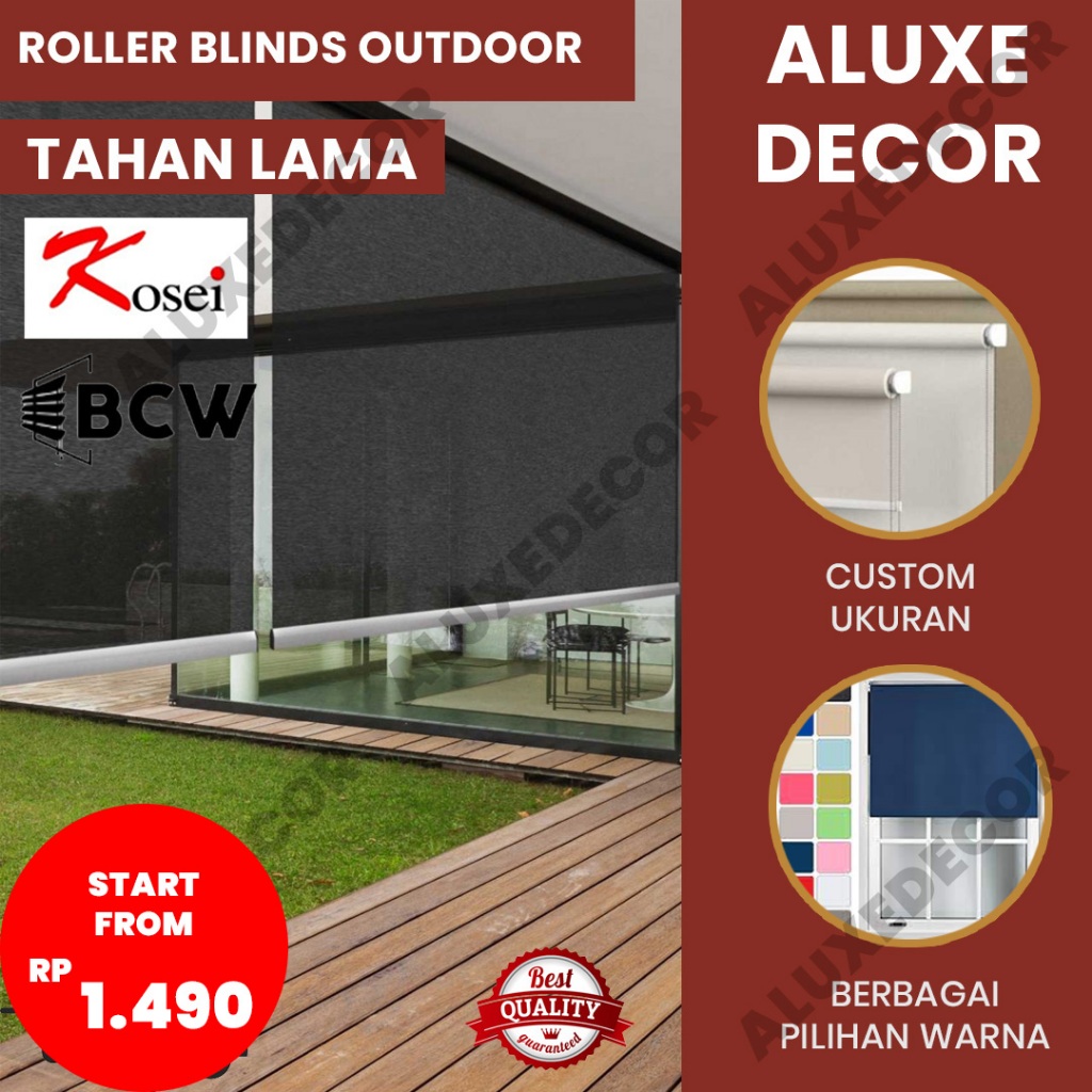 Jual Roller Blind Outdoor Kosei - BCW Solar Screen Tahan Panas Suntex ...