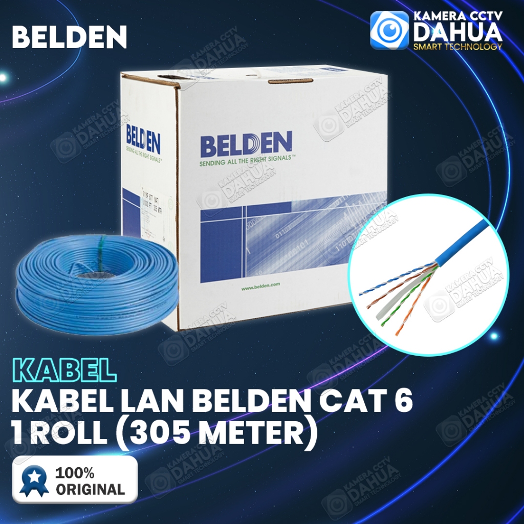 Jual KABEL LAN BELDEN UTP CAT6 PER ROLL CAT 6 305 METER 305M | Shopee ...