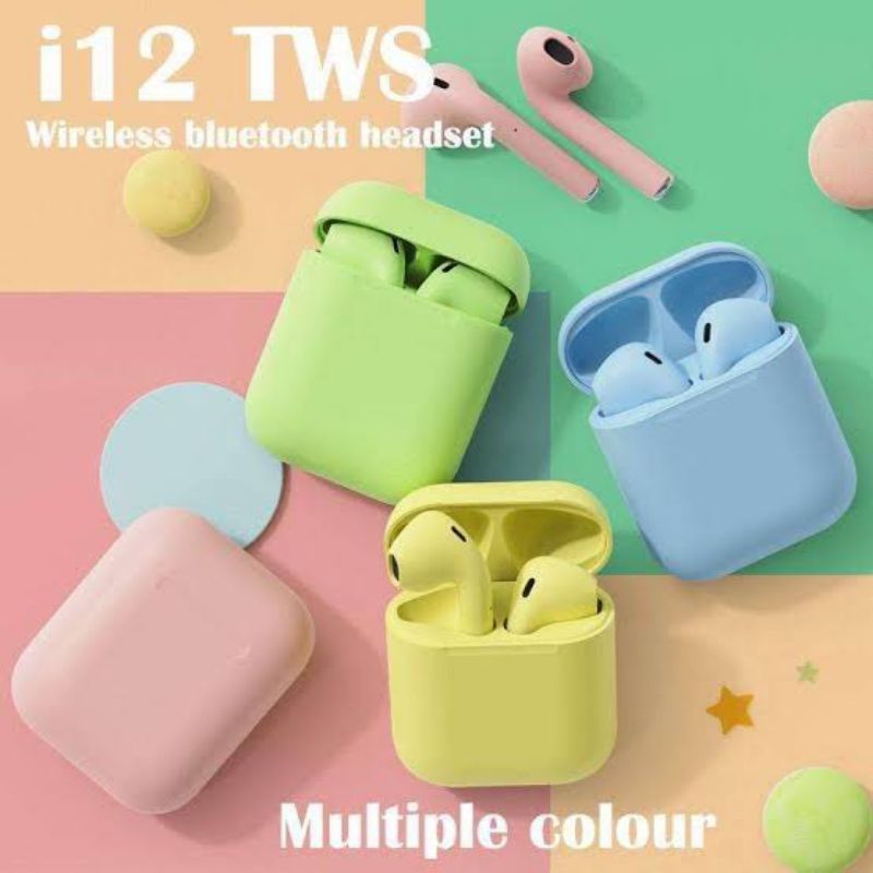 Jual TWS Macaron I12 BT V5.0 | Headset Bluetooth Inpods Wireless Stereo ...
