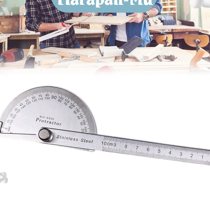 Jual Unggul Busur Derajat Penggaris Busur Alat Ukur Sudut Pengukur ...